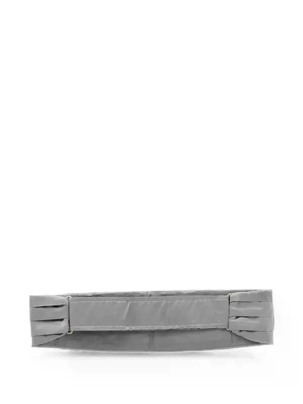 Corneliani Pleated Silk Cummerbund - Grey