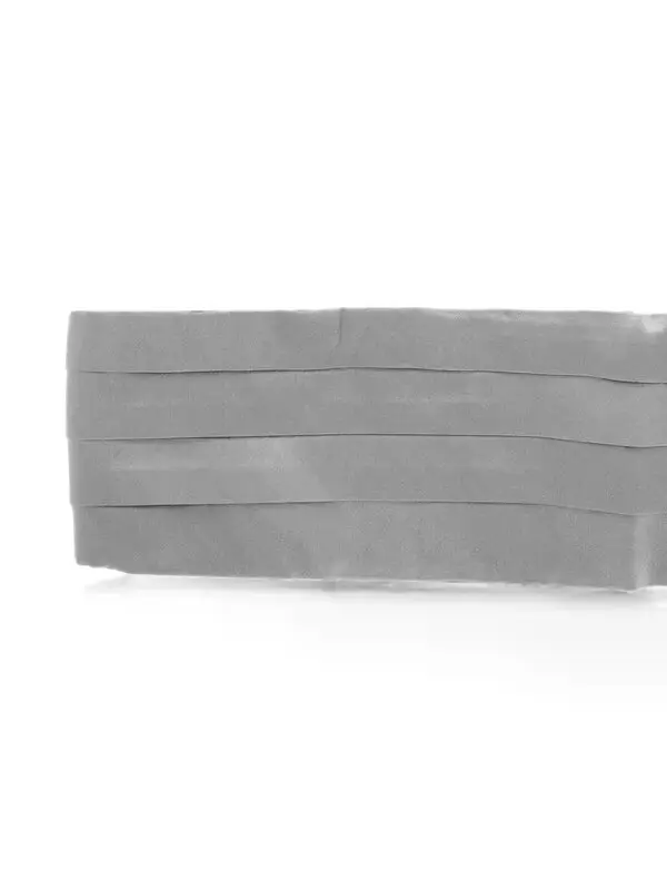 Corneliani Pleated Silk Cummerbund - Grey