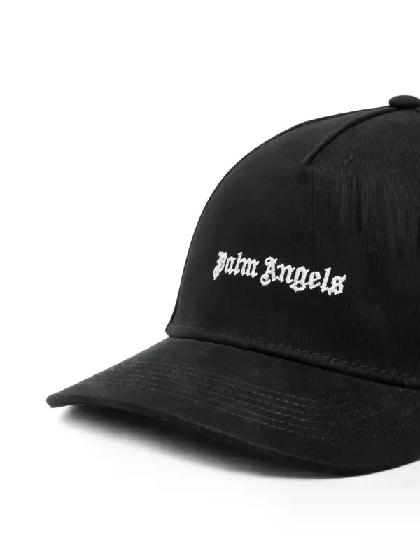 Palm Angels Logo-embroidered Baseball Cap - Black