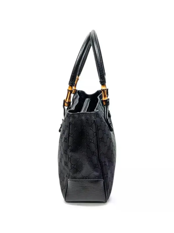 Gucci Bamboo Gg Canvas Tote Bag