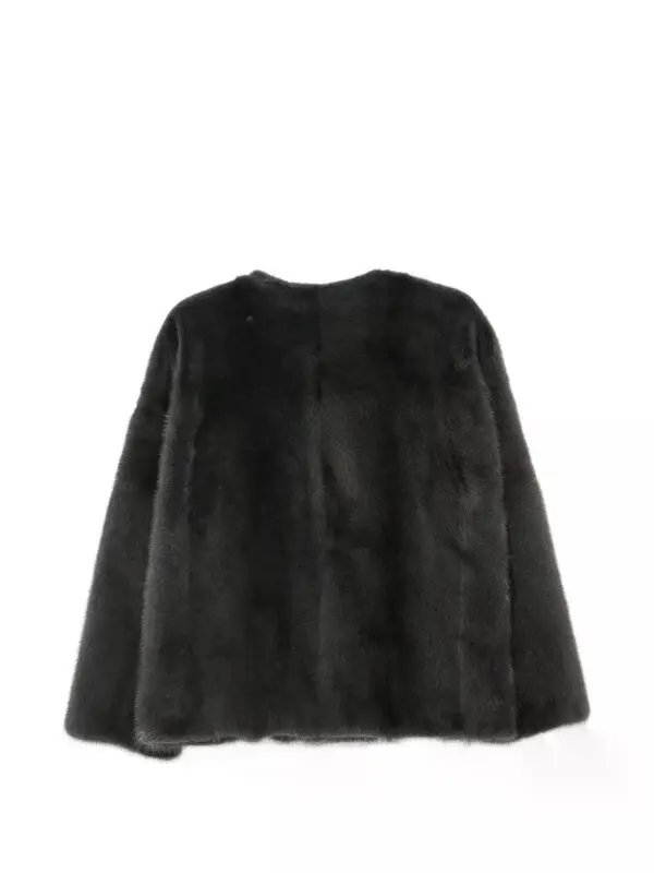 MANZONI 24 Collarless Flap-pocket Fur Jacket