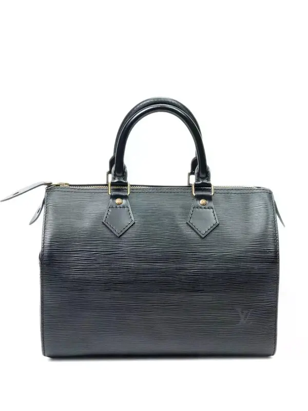 LOUIS VUITTON 25 Speedy Epi Leather Tote Bag - Black