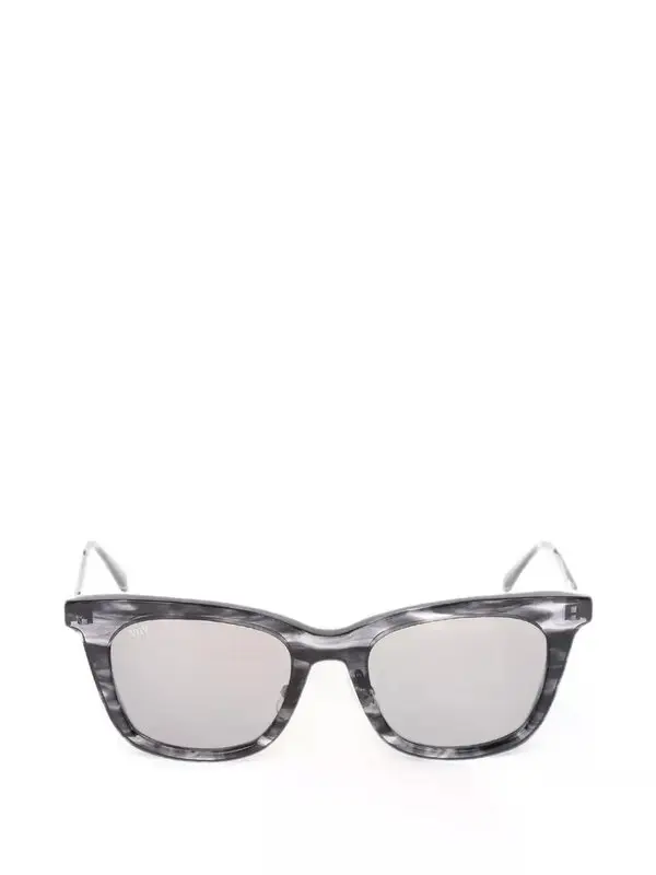 OAMC Base Marbled-effect Square-frame Sunglasses - Black