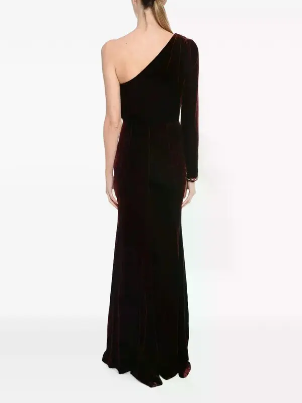 Philipp Plein Stud-embellished One-shoulder Maxi Dress - Red