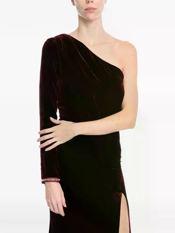 Philipp Plein Stud-embellished One-shoulder Maxi Dress