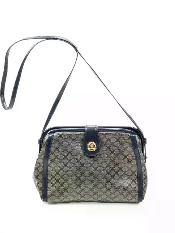 Celine Macadam Frame Shoulder Bag - Blue