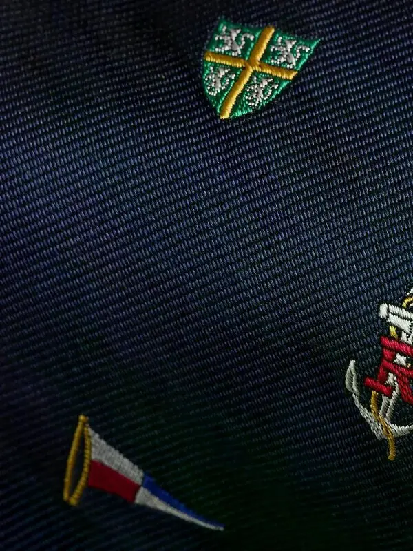 Polo Ralph Lauren Nautical-embroidered Silk Tie