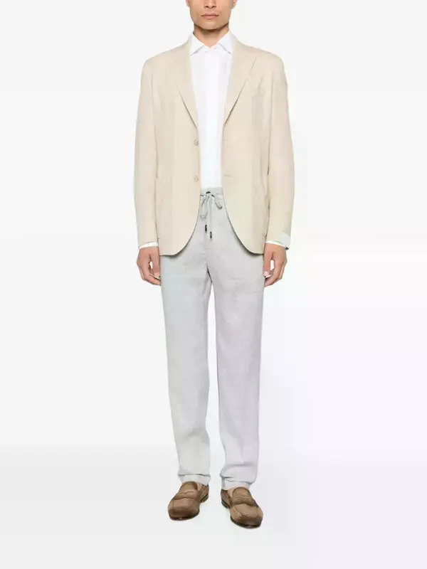 Peserico Drawstring-waistband Tailored Trousers - Grey