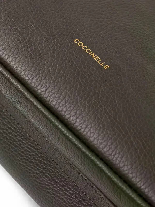 COCCINELLE Medium Tiggy Braided-handle Leather Tote Bag - Brown