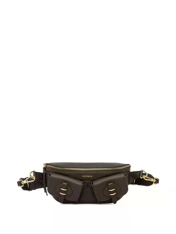 COCCINELLE Small Mavery Pocket Grained-leather Cross Body - Brown