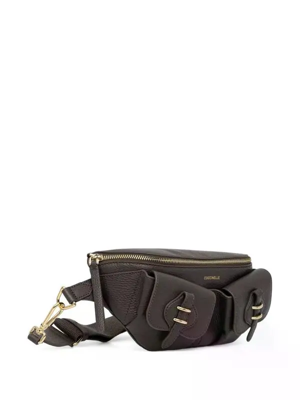 COCCINELLE Small Mavery Pocket Grained-leather Cross Body - Brown