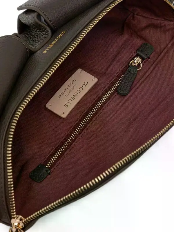COCCINELLE Small Mavery Pocket Grained-leather Cross Body - Brown