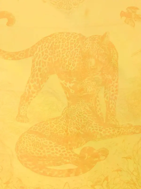 Hermès 2010s Leopard-print Scarf