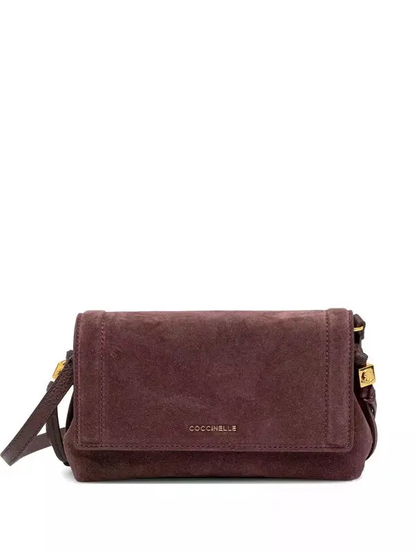 COCCINELLE Suede Leather Shoulder Bag - Brown