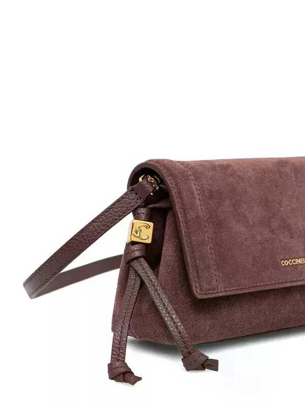 COCCINELLE Suede Leather Shoulder Bag - Brown
