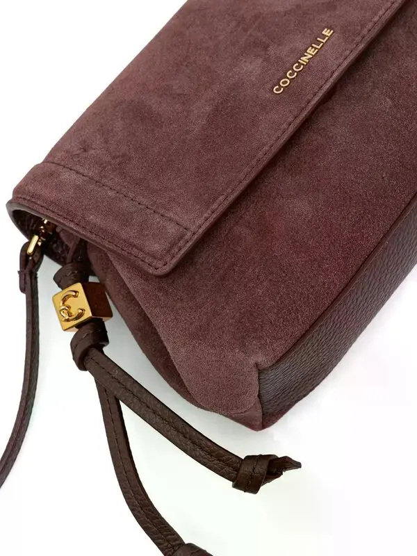 COCCINELLE Suede Leather Shoulder Bag - Brown
