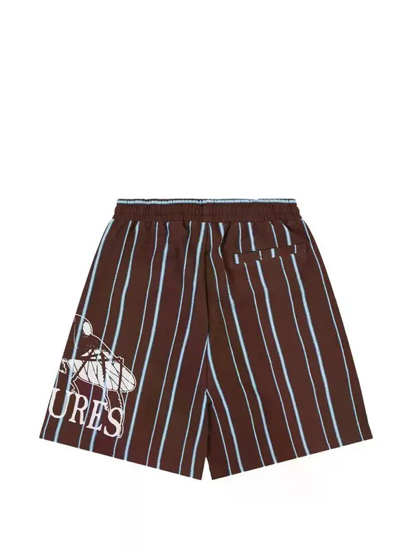 PLEASURES Teleport Stripe-print Shorts