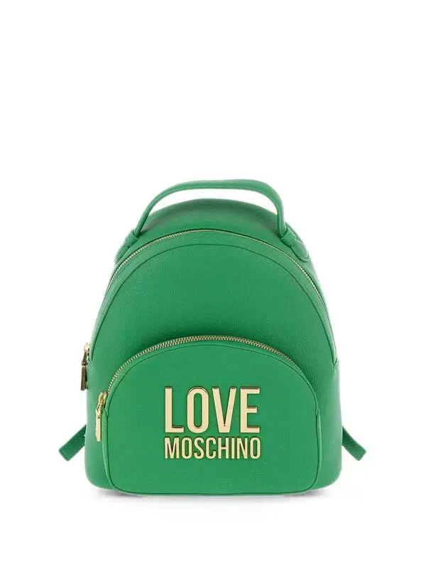 Moschino Logo-plaque Backpack - Green