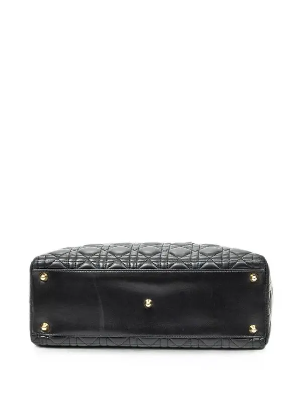 Dior Large Lady Cannage Tote Bag - Black