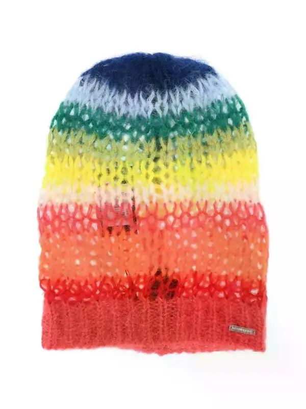 Dsquared2 Ombré Open-knit Beanie - Red