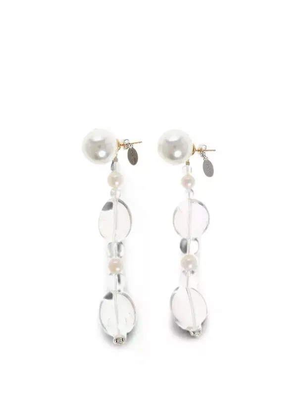 Magda Butrym Pearl And Stone Earrings - Silver