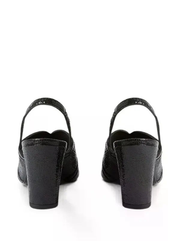 Momoni Baca Laminated-leather Sandals - Black