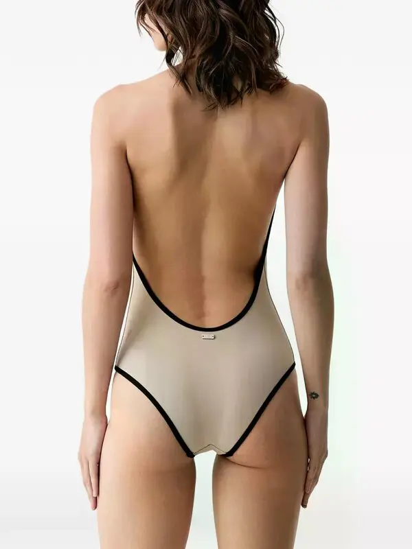 MAISON MARGIELA Contrast-trim Backless Swimsuit