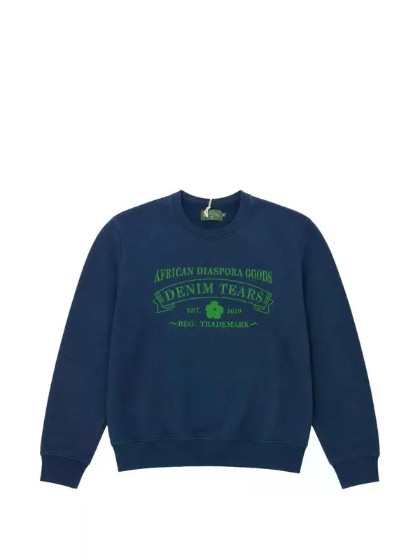 DENIM TEARS Logo-print Sweatshirt - Blue