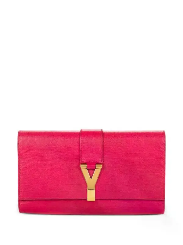 Saint Laurent Ligne Y Clutch Bag - Pink
