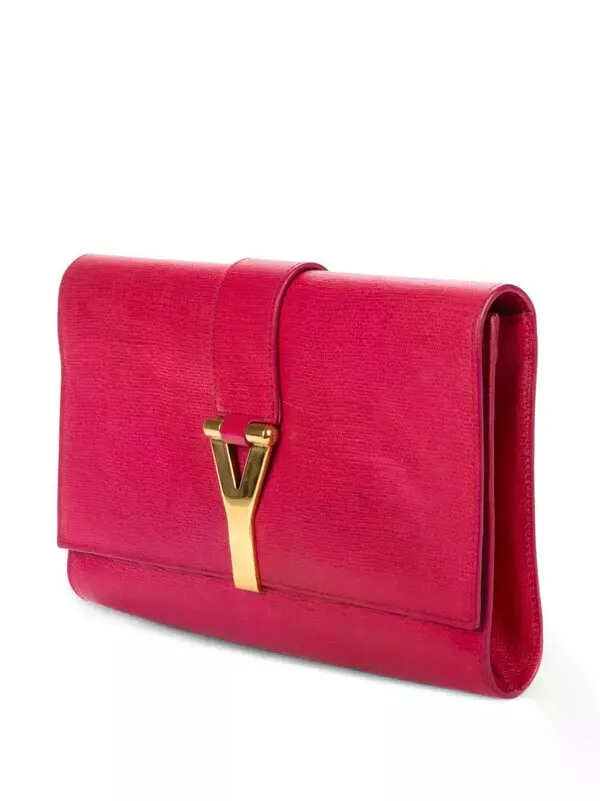 Saint Laurent Ligne Y Clutch Bag - Pink