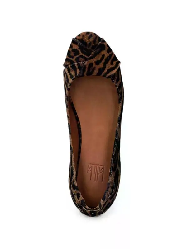 BILLI BI Leopard Print Peep-toe Pumps