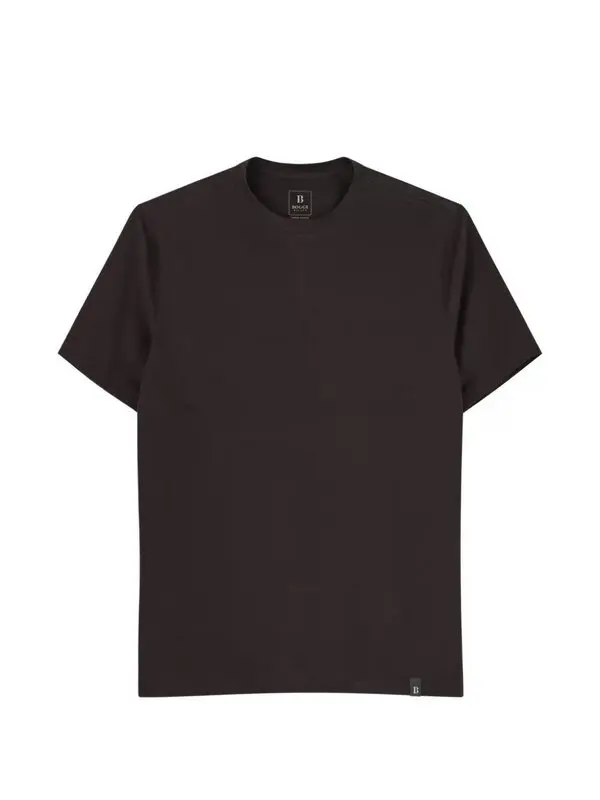 Boggi Milano T-shirt In Stretch Supima Cotton Jersey - Black