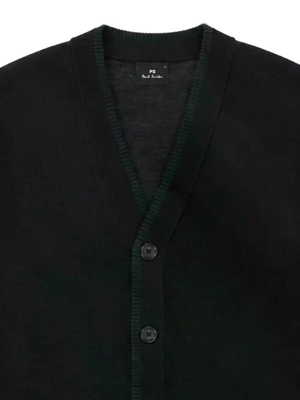Paul Smith Merino Wool Cardigan - Black