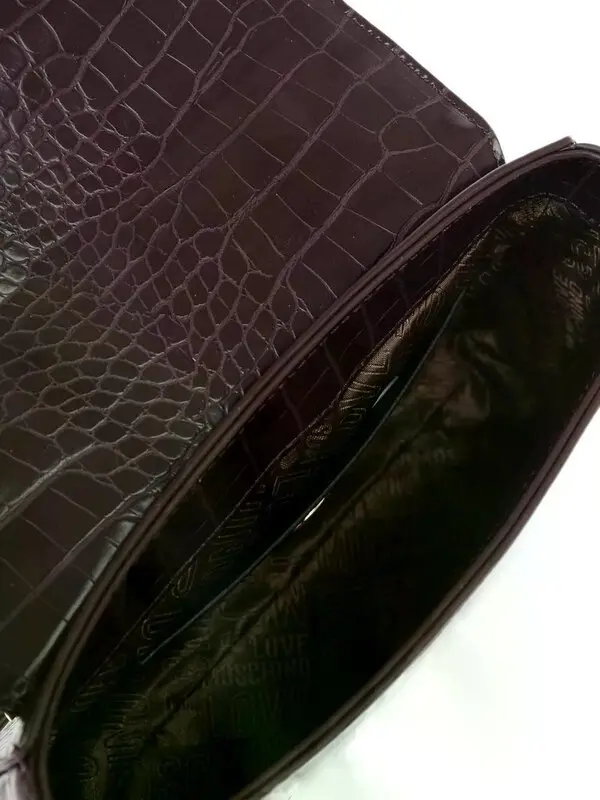 Moschino Crocodile-effect Shoulder Bag