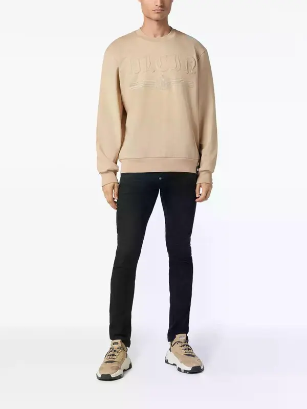 Philipp Plein Gothic Plein-embossed Round-neck Sweatshirt