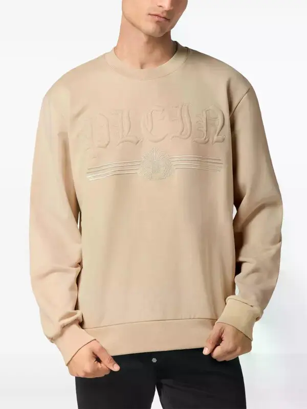 Philipp Plein Gothic Plein-embossed Round-neck Sweatshirt