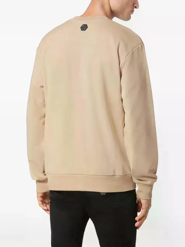 Philipp Plein Gothic Plein-embossed Round-neck Sweatshirt