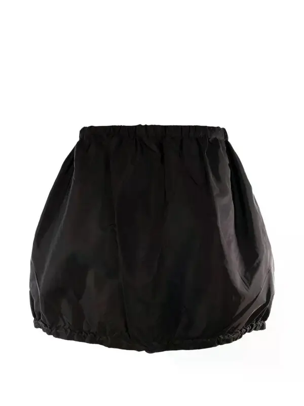 Prada Mini Zip-up Bubble-hem Skirt