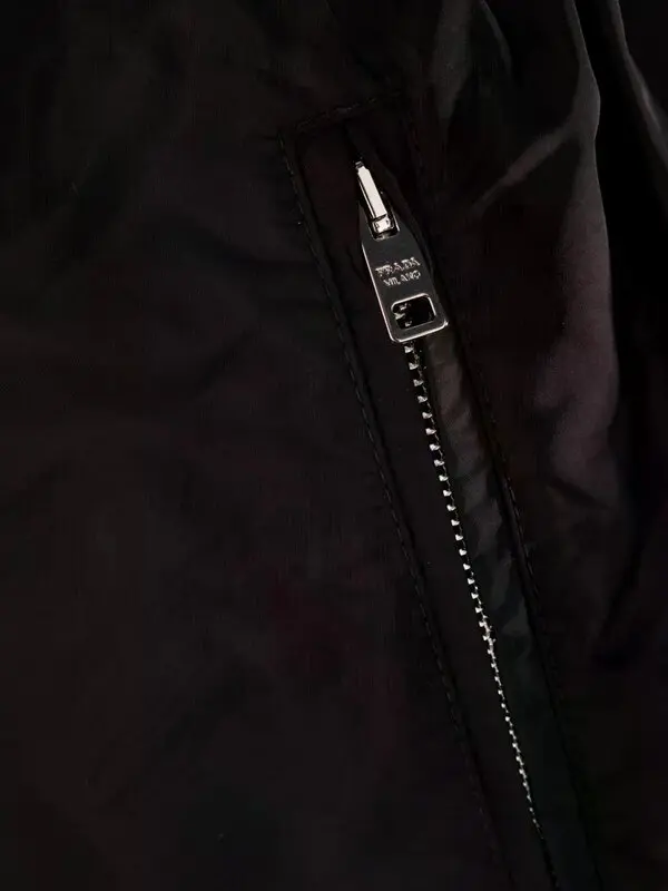 Prada Mini Zip-up Bubble-hem Skirt