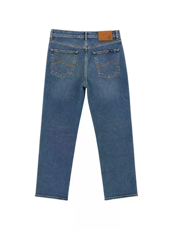 Jacob Cohen Monogram-pattern Distressed Jeans