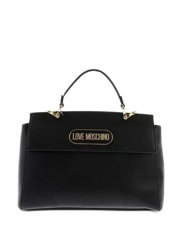 Moschino Logo-plaque Tote Bag - Black