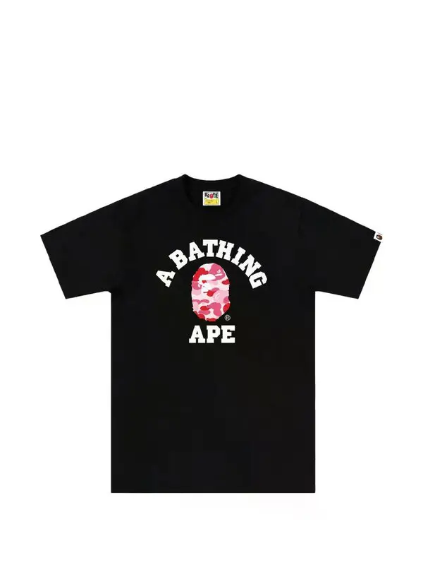 A BATHING APE Abc Camo College T-shirt - Black