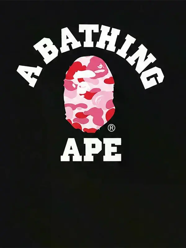 A BATHING APE Abc Camo College T-shirt - Black