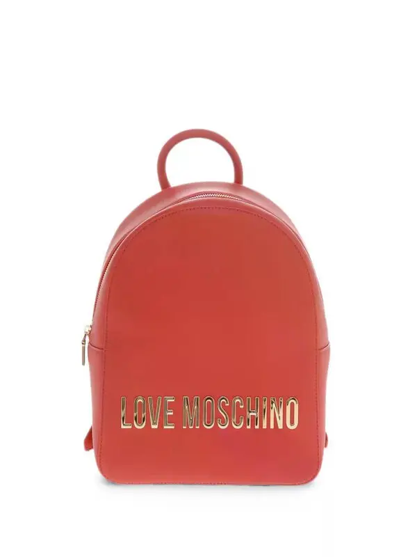 Moschino Love Logo-lettering Backpack - Red