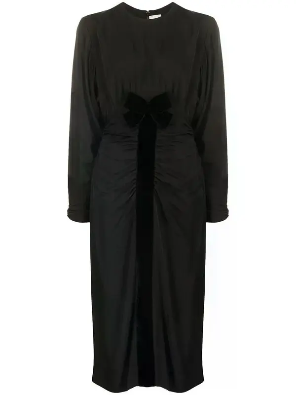 Nina Ricci Gathered Bow Dress - Black