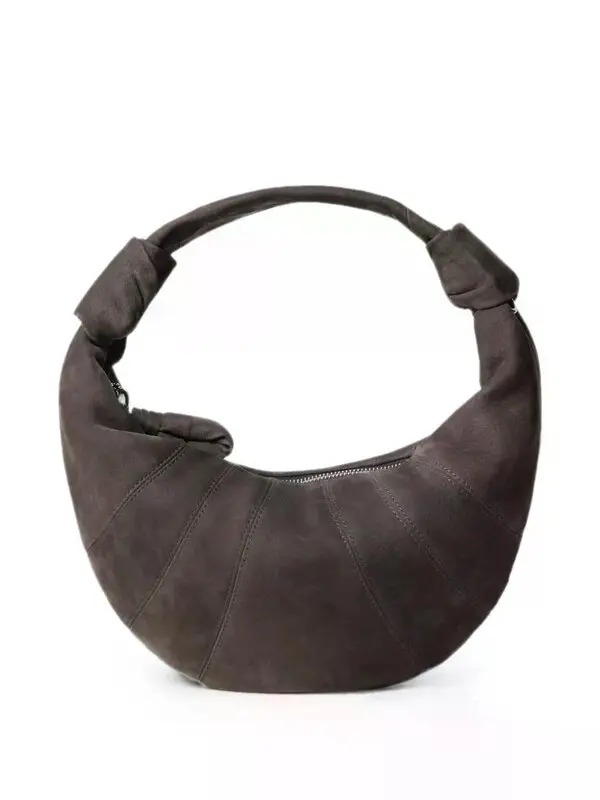 LEMAIRE Mini Fortune Croissant Bag In Alpaca Nubuck - Brown