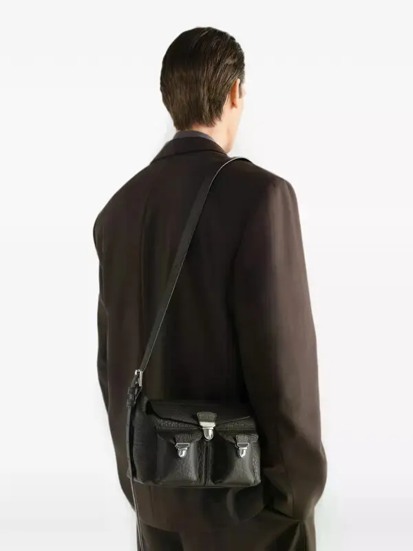 LEMAIRE Mini Soft Gear Bag In Bubble Lambskin - Brown