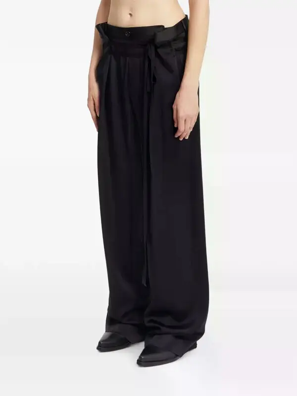 ANN DEMEULEMEESTER Cady Satin Tie-fastening Trousers