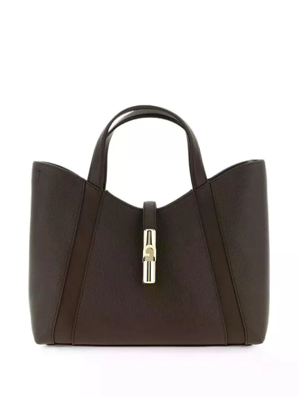 Furla Small Goccia Leather Tote Bag - Brown