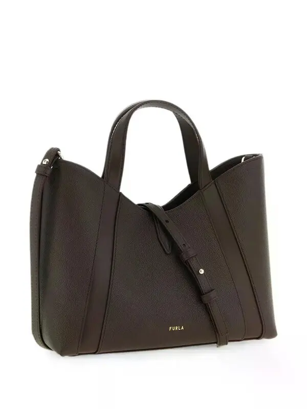 Furla Small Goccia Leather Tote Bag - Brown